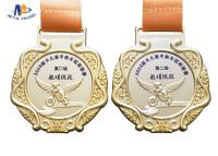 China Custom Die Cast Zinc Alloy Medal 70mm 3mm with Sublimated Ribbon for Awards for sale