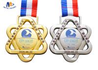 China 65mm Zinc Alloy Sports Award Medals with UV Printing and Ribbon for sale