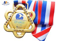 China 65mm Zinc Alloy Sports Award Medals with UV Printing and Ribbon for sale