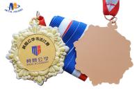 China Custom Zinc Alloy Medal 65mm 3mm Thick Colorful Painting Raised 3D Surface Die Cast for sale