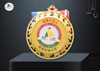 China Custom Zinc Alloy Star Medal 76.2mm with Soft Enamel Color Painting for Sports Awards for sale