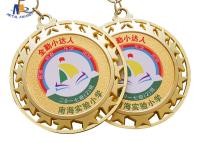 China Custom Zinc Alloy Star Medal 76.2mm with Soft Enamel Color Painting for Sports Awards for sale