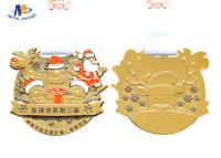 China Custom 70mm x 3mm Die Casting Zinc Alloy Santa Claus Medal 3D Mold for sale