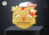 China Custom 70mm x 3mm Die Casting Zinc Alloy Santa Claus Medal 3D Mold for sale