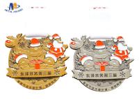 China Custom 70mm x 3mm Die Casting Zinc Alloy Santa Claus Medal 3D Mold for sale
