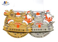 China Custom 70mm x 3mm Die Casting Zinc Alloy Santa Claus Medal 3D Mold for sale