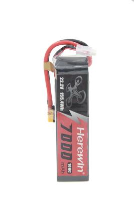 China Herewin 6S 7000mAh 100C Lipo Battery Pack for FPV Drone RC Car Boat Helicopter for sale