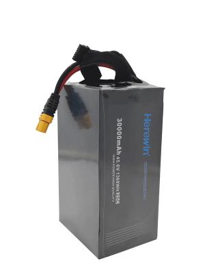 China Herewin 12S 45.6V 30000mAh LiHv UAV Drone Battery 25C Soft Pack for sale