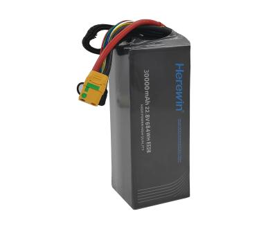 China Herewin 6S1P 22.8V 30000mAh LiHv Pouch Cell High Voltage Battery Pack for UAV for sale