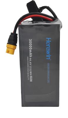China Herewin 12S 44.4V 30Ah LiHv Agricultural Drone Battery 25C Soft Pack for sale