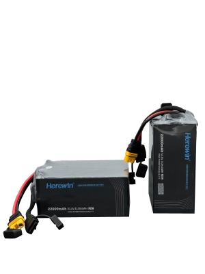 China Herewin 14S 51.8V 22000mAh LiPo UAV Drone Battery Pouch Pack 25C for Drones for sale