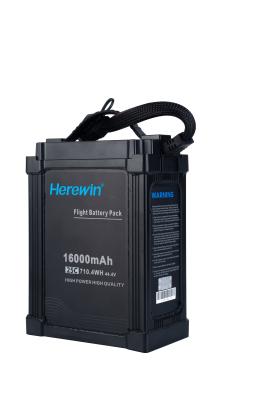 China Herewin 44.4V 16000mAh Lithium Smart UAV Battery 12S1P with Built-in BMS 25C Discharge for sale