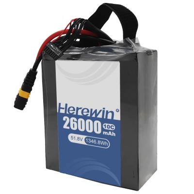China Herewin 14S 51.8V 26000mAh Semi-Solid State Battery Fast Charging for Drone for sale
