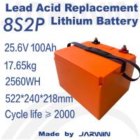 China 25.6V 100Ah LiFePO4 Battery Replacement for Golf Cart RV Marine Boat with BMS for sale