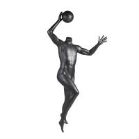 China Basketball Male Sports Mannequin , Matte Glass Fiber Headless Male Mannequin for sale