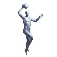 China Male Basketball Sports Mannequin Display Matte Black Fiber Glass Movement Model for sale