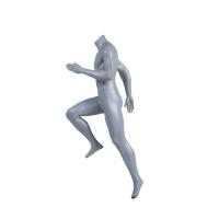 China Headless Sports Mannequin Display Male Running High Leg Raised Matte Glass Fiber for sale