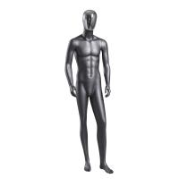 China Upright Full Body Male Mannequin Fiberglass Gold And Silver Plated Face for sale