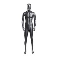 China Fiberglass Black Male Mannequin Full Body Fashional With Gold Silver Plated Surface for sale