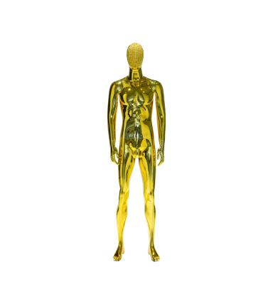 China Bright Yellow Male Adjustable Mannequin Full Body Standing Posture for sale