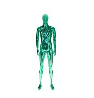 China Fashionable Green Full Body Male Mannequin Electroplated Upright Standing for sale
