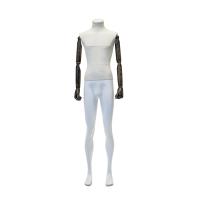 China Sportswear Stand upright White Mannequin Full Body Fiberglass 45CM Shoulder for sale