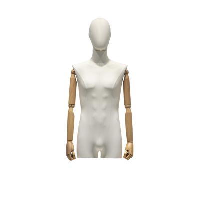 China Natural Curves Half Body Male Mannequin For Store Windows Displaying for sale