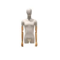 China Bamboo Jute Cloth Half Body Mannequin Male 105cm Height And 49cm Shoulder for sale
