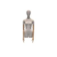 China Bamboo Jute Cloth Half Body Mannequin For Showcasing Suits And Uniforms for sale