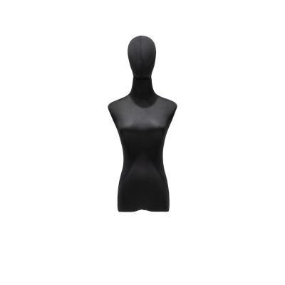 China cotton half body female mannequin without arms displayed in the showcase for sale