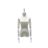 China Cotton half body female manikin with arms and special head cover displayed in the display cabinet for sale