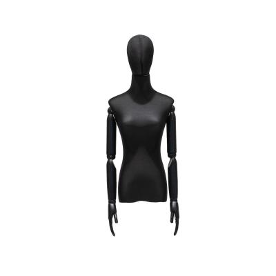 China Cotton half body female mannequin with arms and head for clothing display for sale