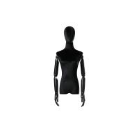 China Natural Velvet Half Female Mannequin 37cm Shoulder With Wooden Arms for sale