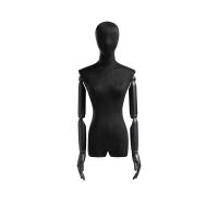 China Linen Wrapped Mannequin Female Half Body 62CM Waist For Fashion Exhibitions for sale
