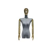 China 80cm Bust Half Body Female Mannequin With Electroplated Head And Arms for sale