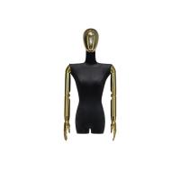 China 80cm Bust Half Body Female Mannequin With Electroplated Head And Arms for sale
