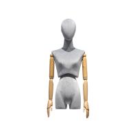China White Blue Half Body Mannequin Stand With Twisted Waist And 80CM Hip for sale