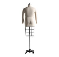 China Europe Size Man Adjustable Dressmakers Mannequin Stand Style With Cage for sale