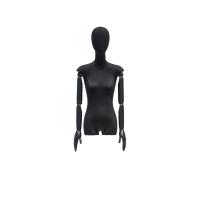 China Linen Wrapped Half Body Female Mannequin Stand Upright For Clothing Display for sale