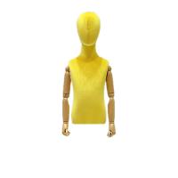 China Upright Colorful Half Body Male Mannequin Linen Cloth For Clothing Display for sale