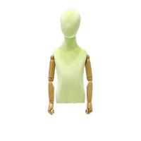 China Upright Colorful Half Body Male Mannequin Linen Cloth For Clothing Display for sale
