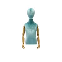 China Upright Colorful Half Body Male Mannequin Linen Cloth For Clothing Display for sale