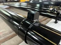 China Hard Chrome Plated 2550mm Stroke Telescopic Hydraulic Cylinder With Rod End Oil Passage for sale