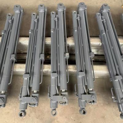China Dual Stage Telescopic Custom Hydraulic Cylinder With Hard Chrome Plated Surface ODM OEM for sale
