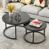 China Living Room Furniture Modern Set of Two Wood Side Tables for Luxury Sofa Bedside Coffee Rack Home Interior for sale