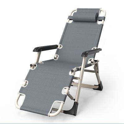 China Outdoor Metal Reclining Folding Chair Super Comfortable Hospital Portable Adjustable Hiking Bed for sale