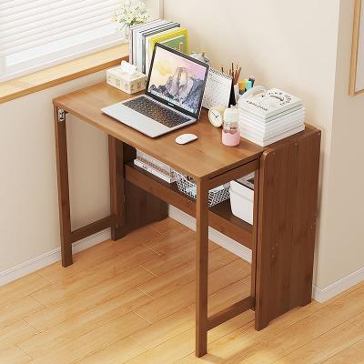 China Home Furniture Folding Desks for Small Spaces, Laptop Workstation Table Office, Study Desk Cabinet Storage Shelf for sale