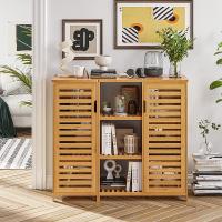 China Cabinet with Shelves, Floor Standing Shelf Book in Living Room Kitchen Storage for sale