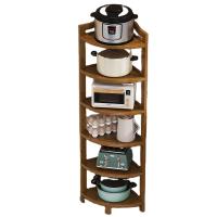 China Free-Standing Corner Spice Organizer Holder Space-Saving Microwave Oven Rack for Home Office Kitchen Kitchen Islands Carts for sale