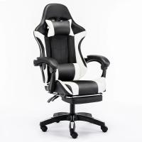 China Ergonomic Swivel Chair for Gaming Adjustable PU Leather Computer Game Silla with Cooling Feature Stainless Steel Metal for sale